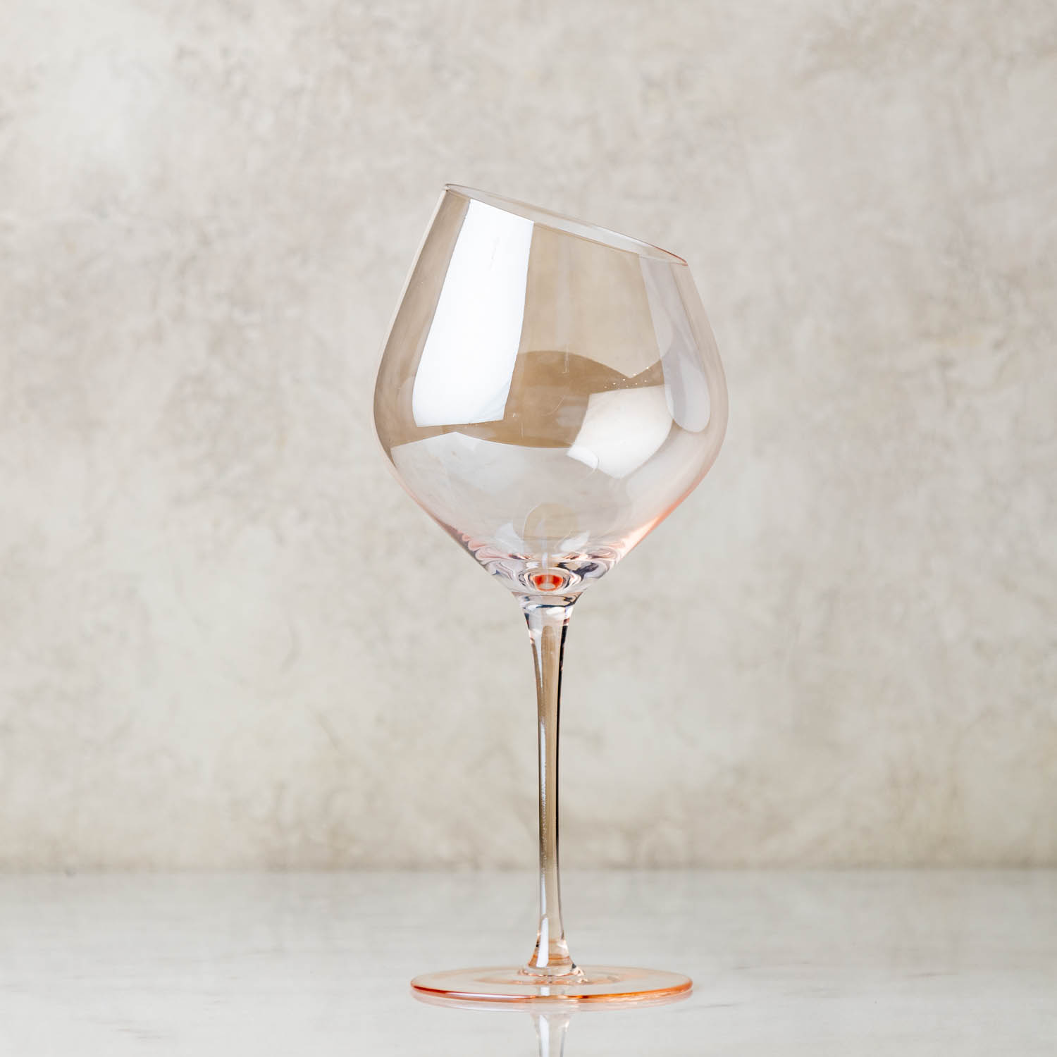 Coopers Hawk Winery And Restaurants Product Of The Month Slant Rose Stemmed Wine Glass